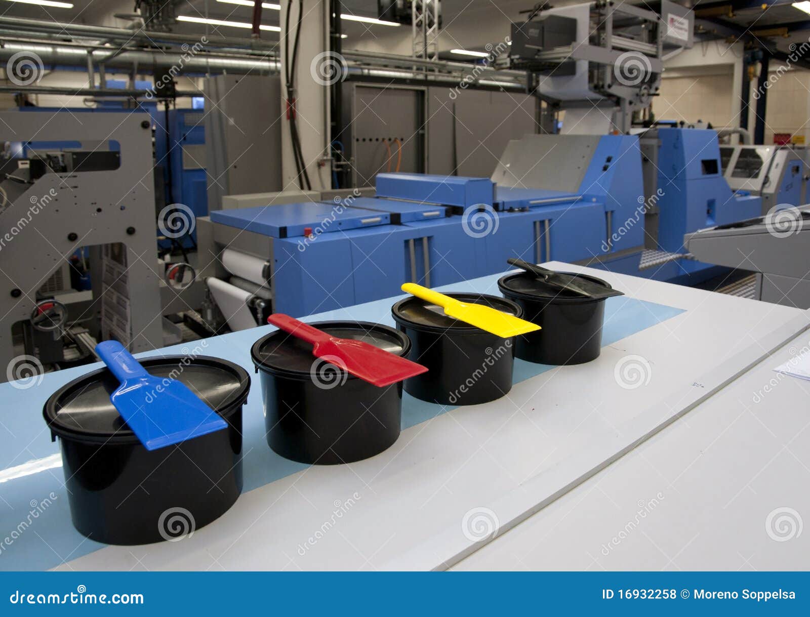 Offset/flexo Press for Labels Stock Photo - Image of banners, industry ...