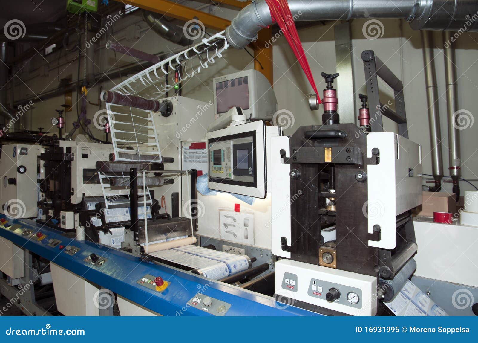 Offset/flexo Press Printing for Labels Stock Image - Image of cmyk ...