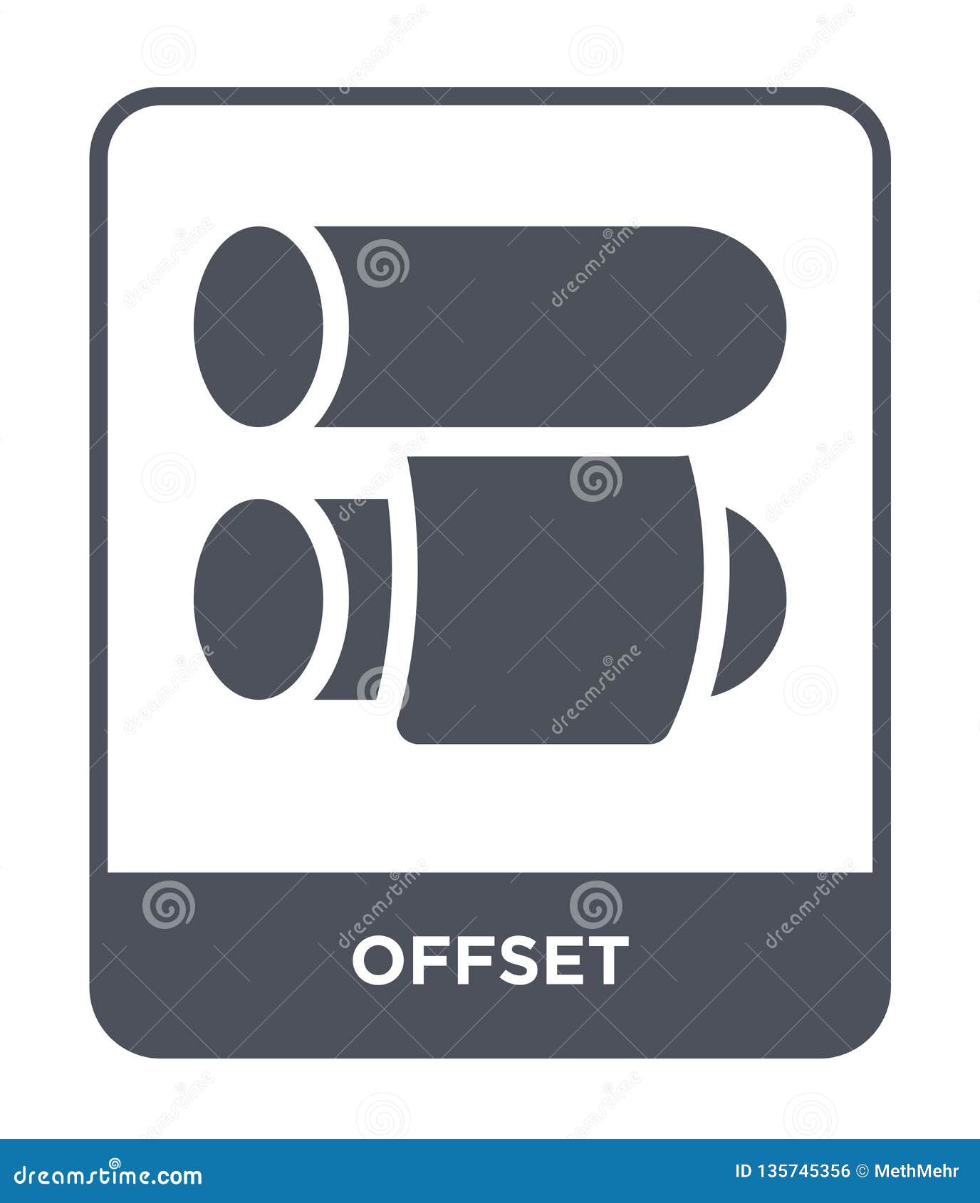 Offset Icon Vector Isolated On White Background, Logo Concept Of ...