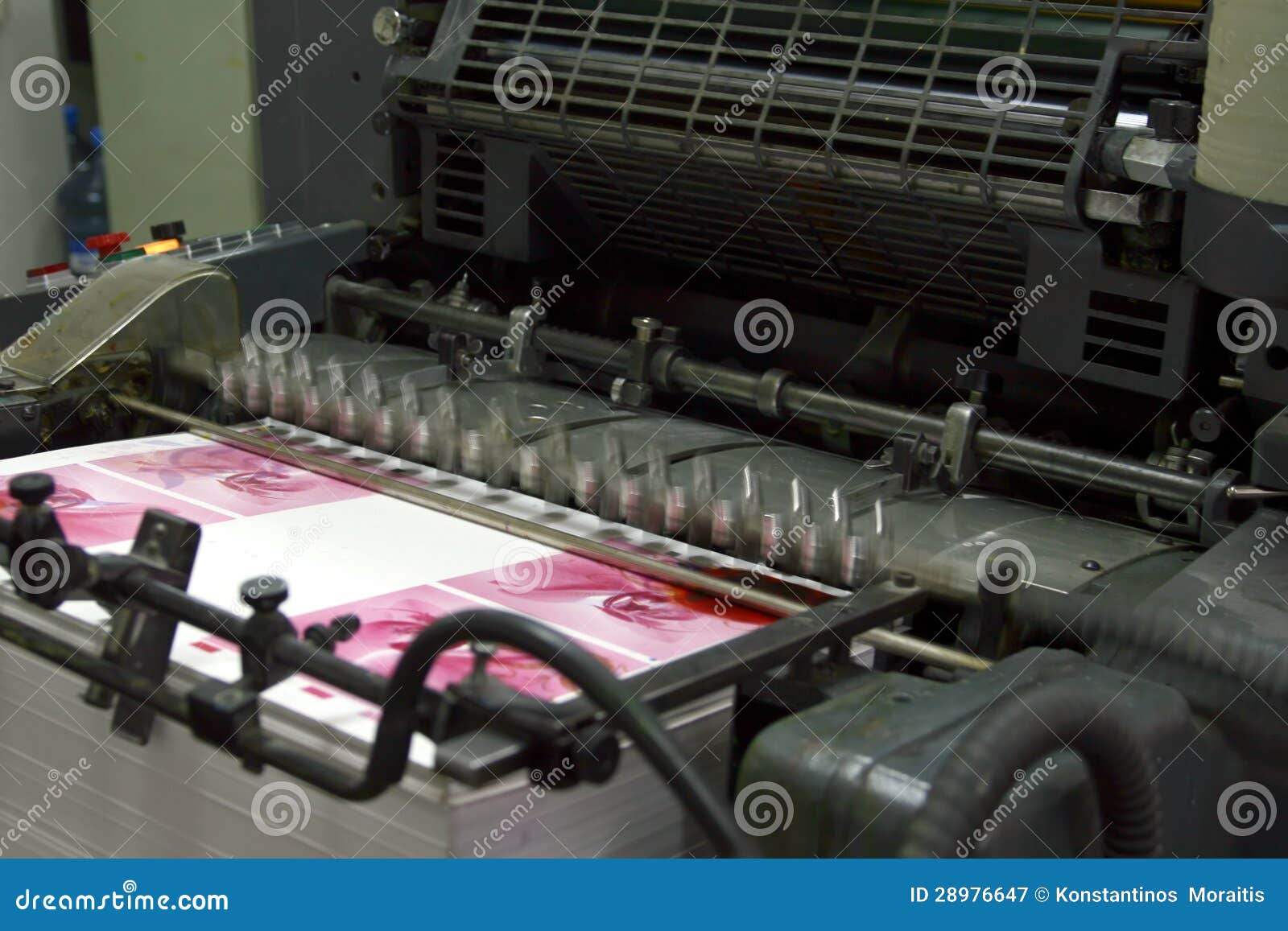 Offset machine stock image. Image of heidelberg, document - 28976647