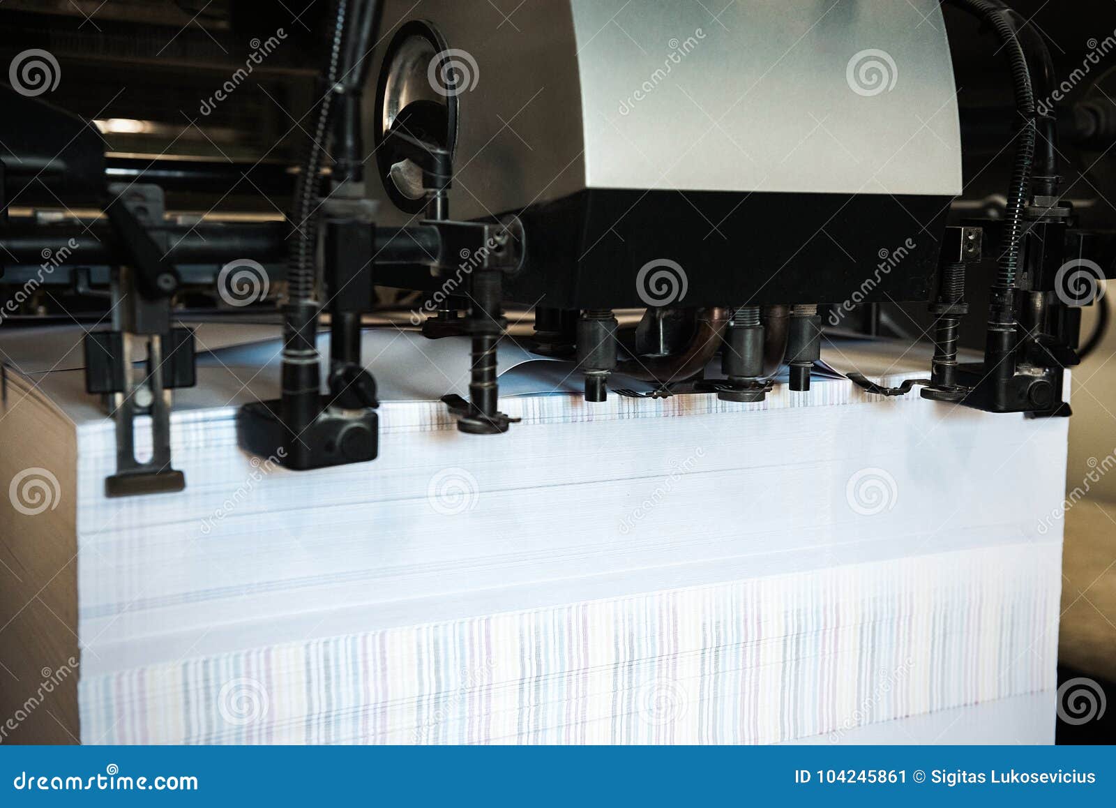 Detail of Rollers in Offset Printing Machine Stock Image - Image of ...