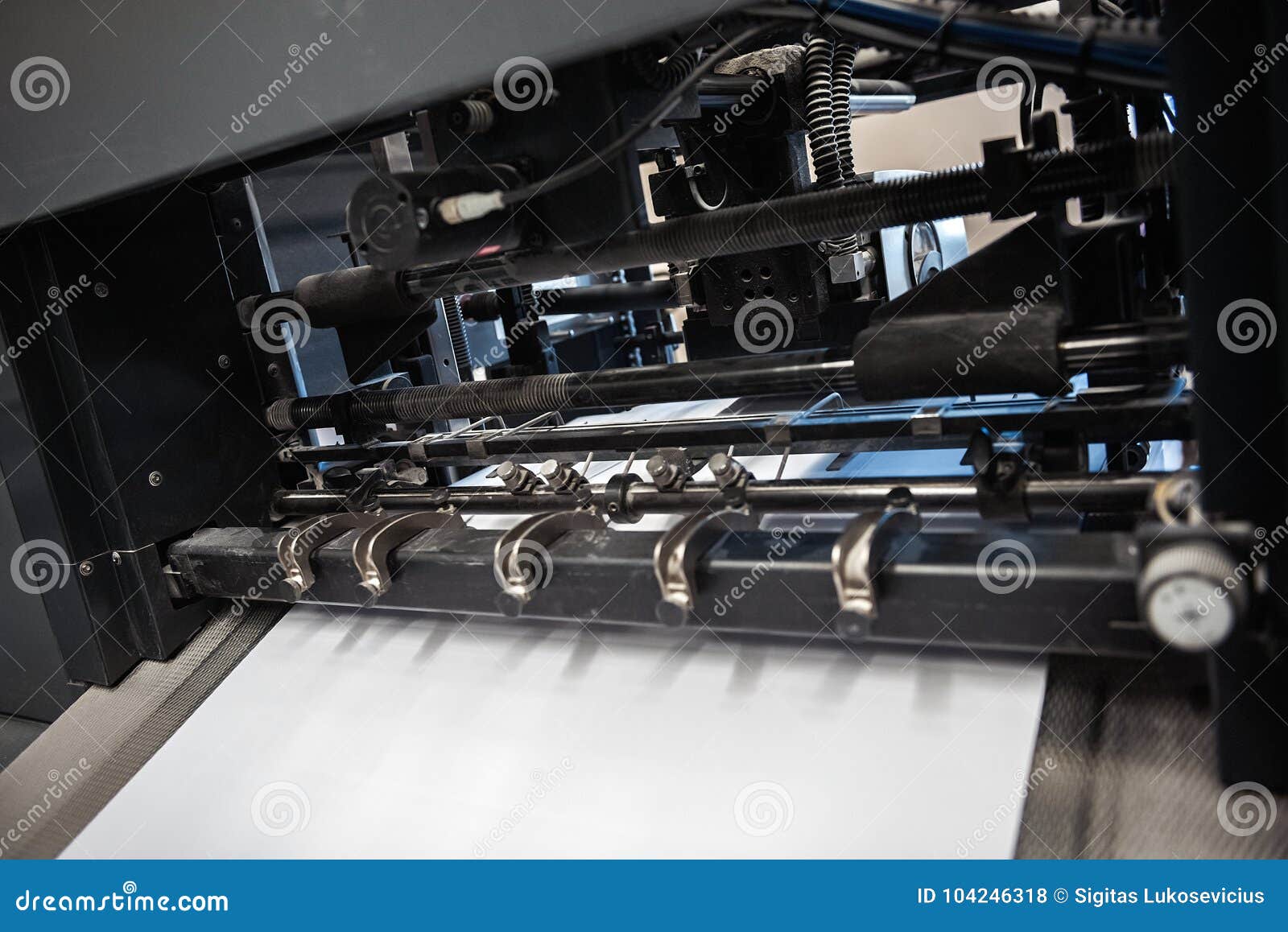 Detail of Rollers in Offset Printing Machine Stock Photo - Image of ...