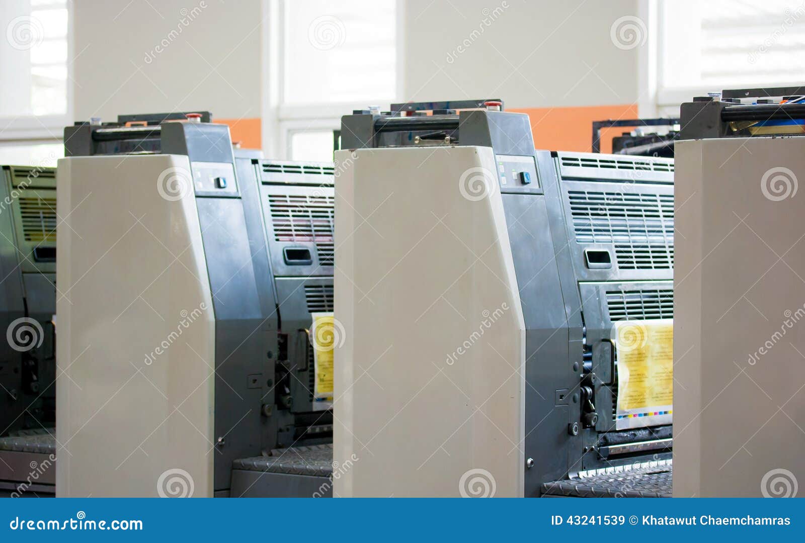 Offset machine stock image. Image of cyan, plant, industrial - 43241539