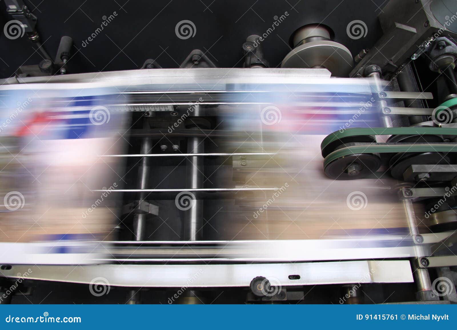 Offset Machine - Press Printing Stock Image - Image of lamp, media ...