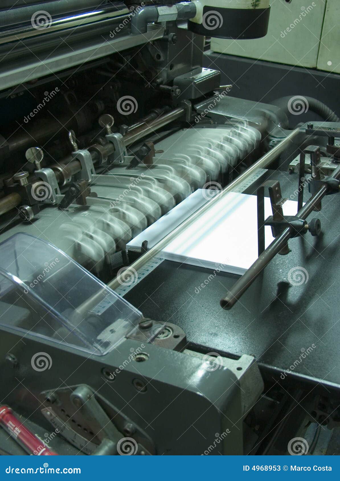 Offset machine working stock image. Image of papercommunication - 4968953