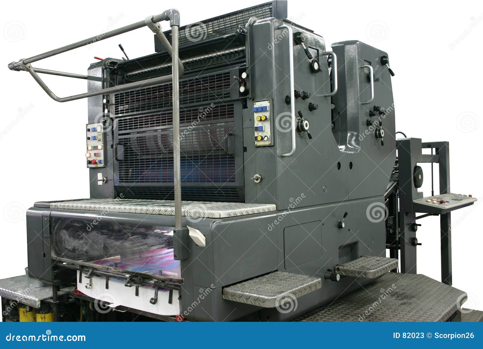 Offset machine working stock image. Image of media, office - 82023