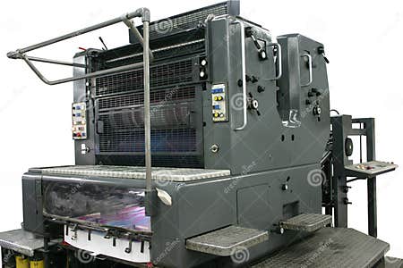Offset machine working stock image. Image of media, office - 82023