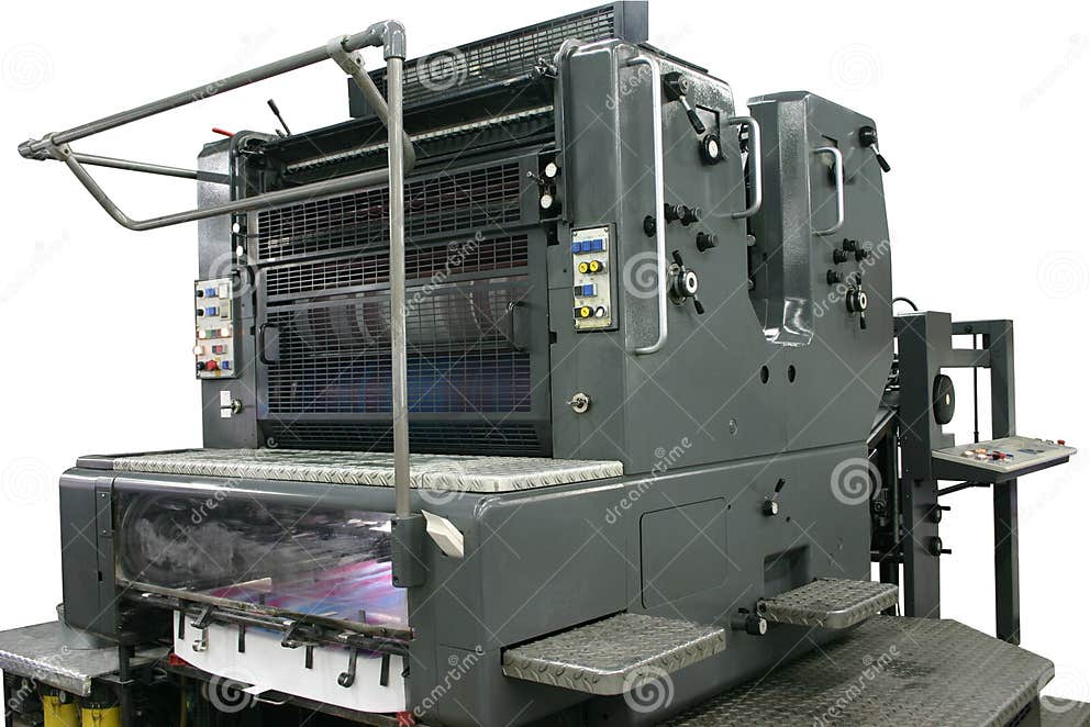 Offset machine working stock image. Image of media, office - 82023