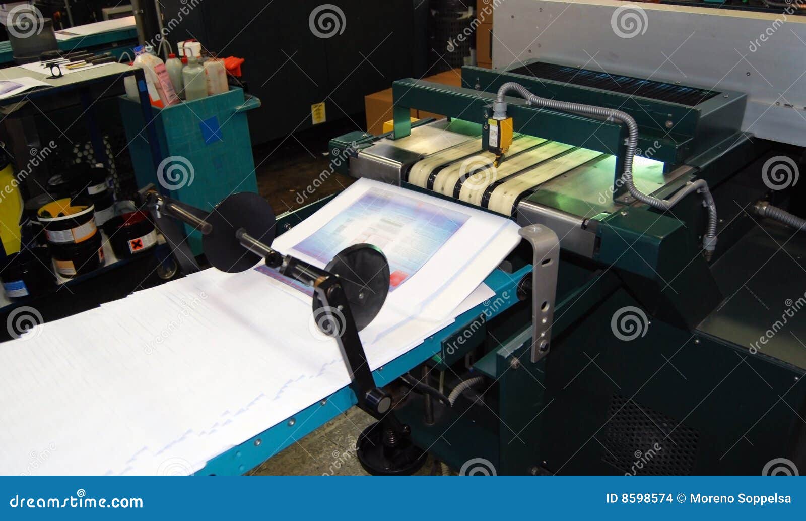 Offset press printing stock photo. Image of cmyk, ofset - 8598574