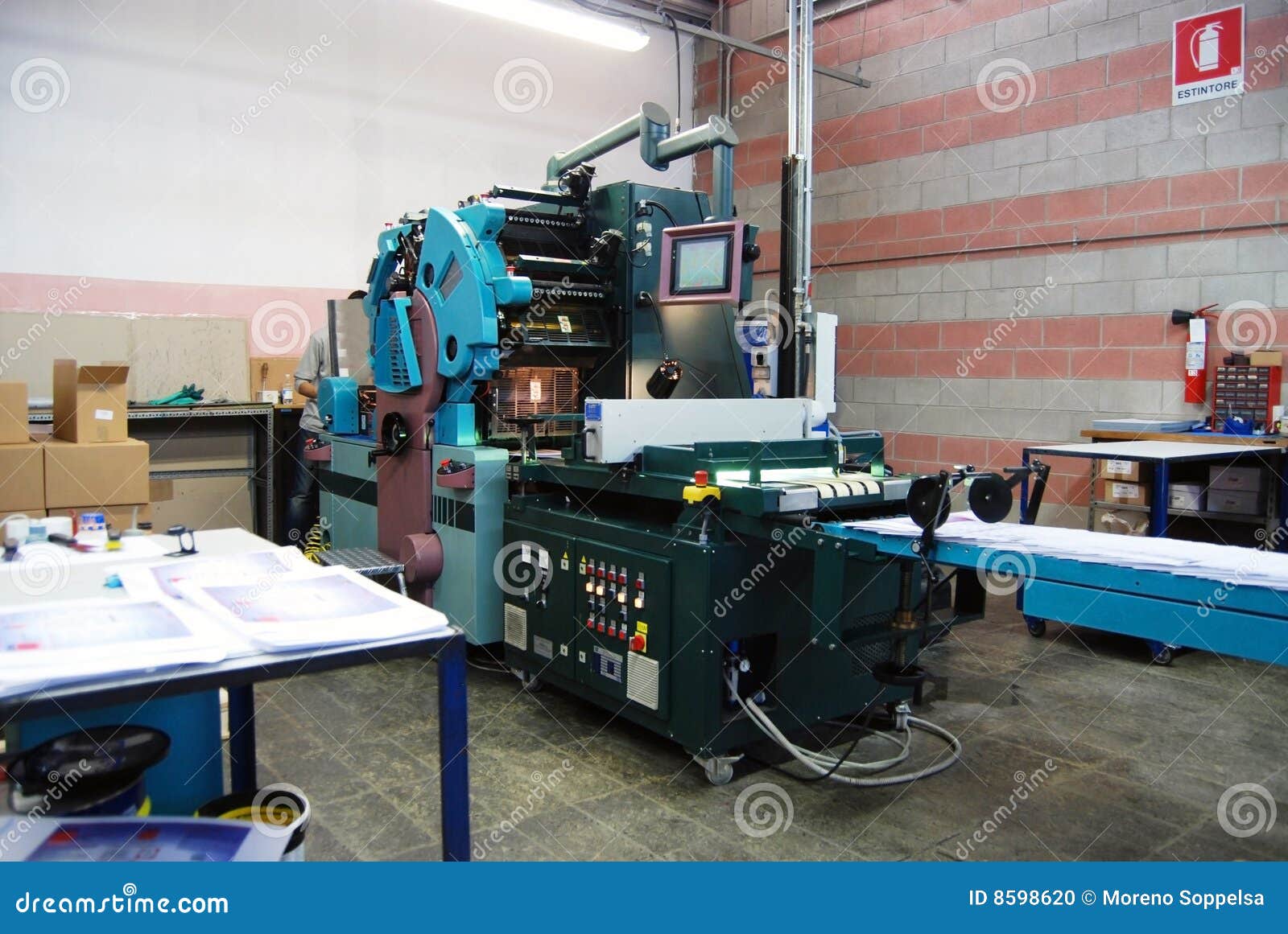 Offset press printing stock photo. Image of commerce, magazine - 8598620