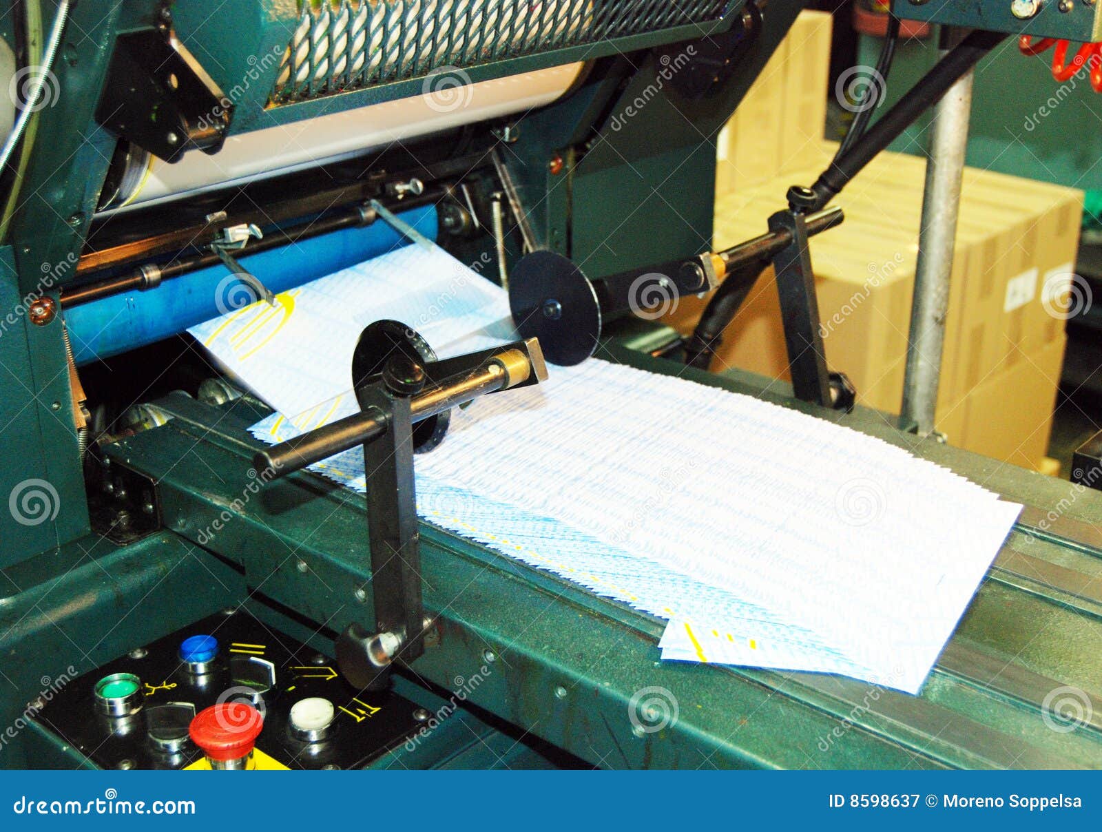 Offset press printing stock image. Image of prepress, publish - 8598637