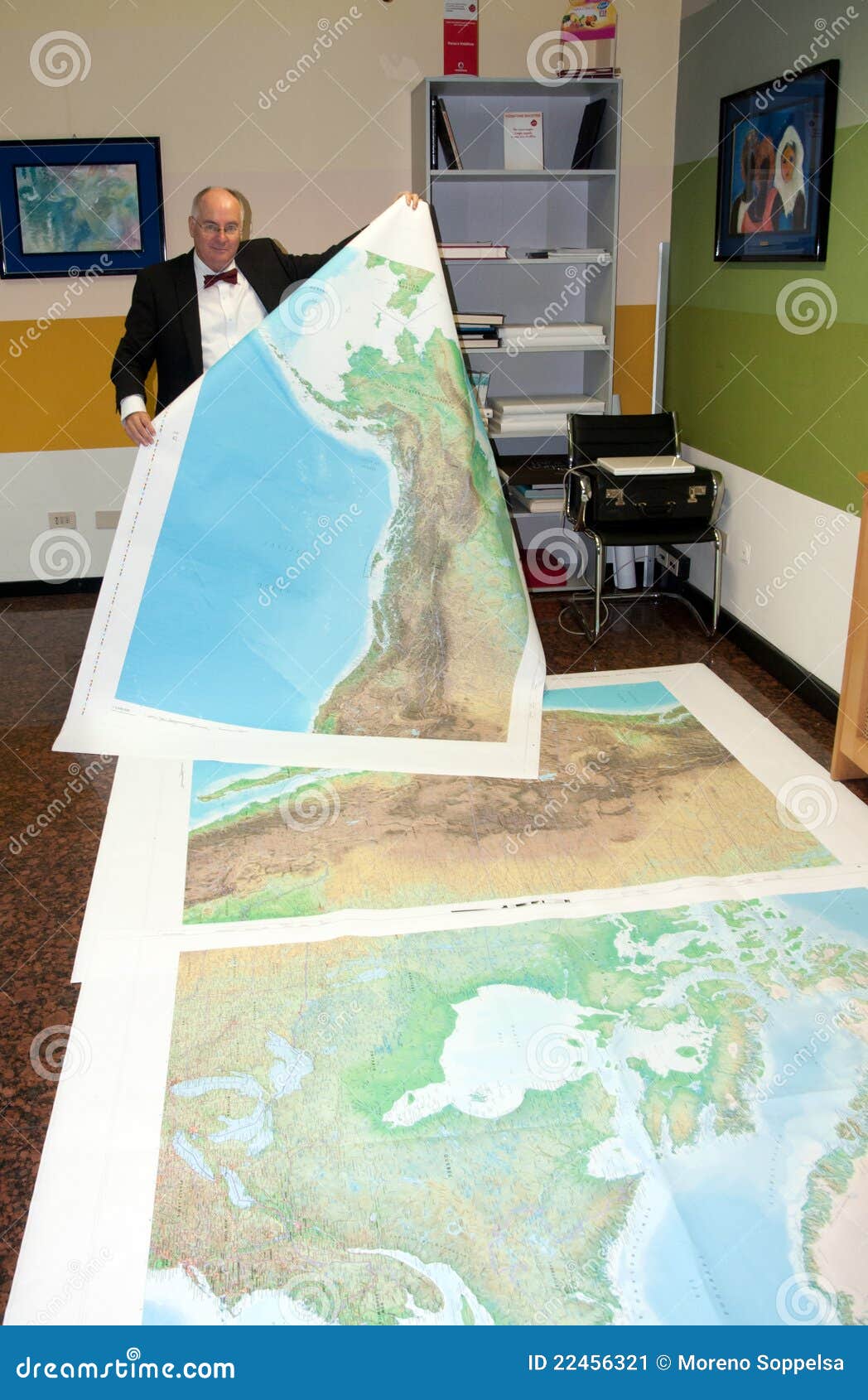 Maps Atlas Print Highway Collage Road Map Editorial Photo ...