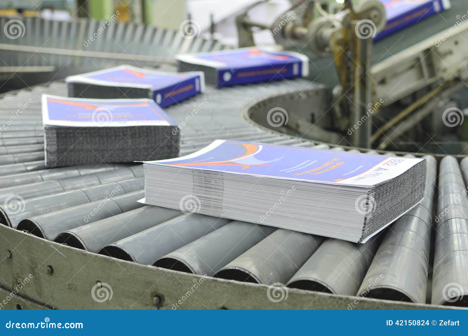 Offset Print Plant Book Production Line Stock Photo - Image of printer ...