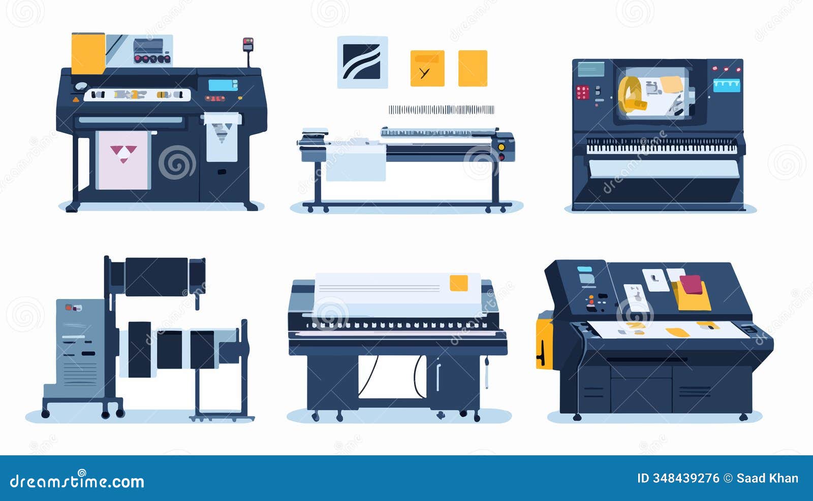 Offset Printer Machine in Action: Polygraphy Equipment Working Stock ...