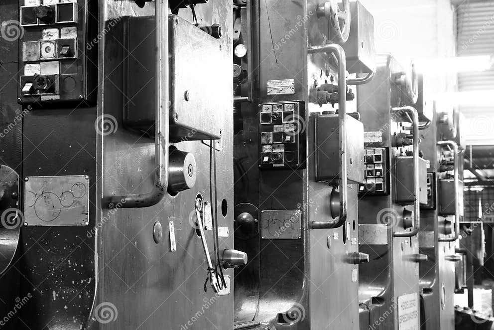 Offset printing machine stock image. Image of plant, machine - 14584755