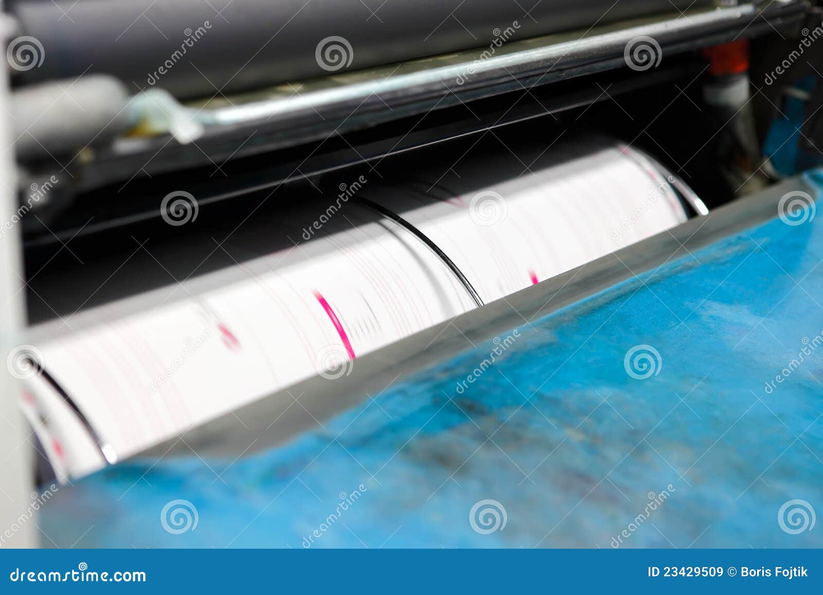 Offset printing machine stock image. Image of advertising - 23429509