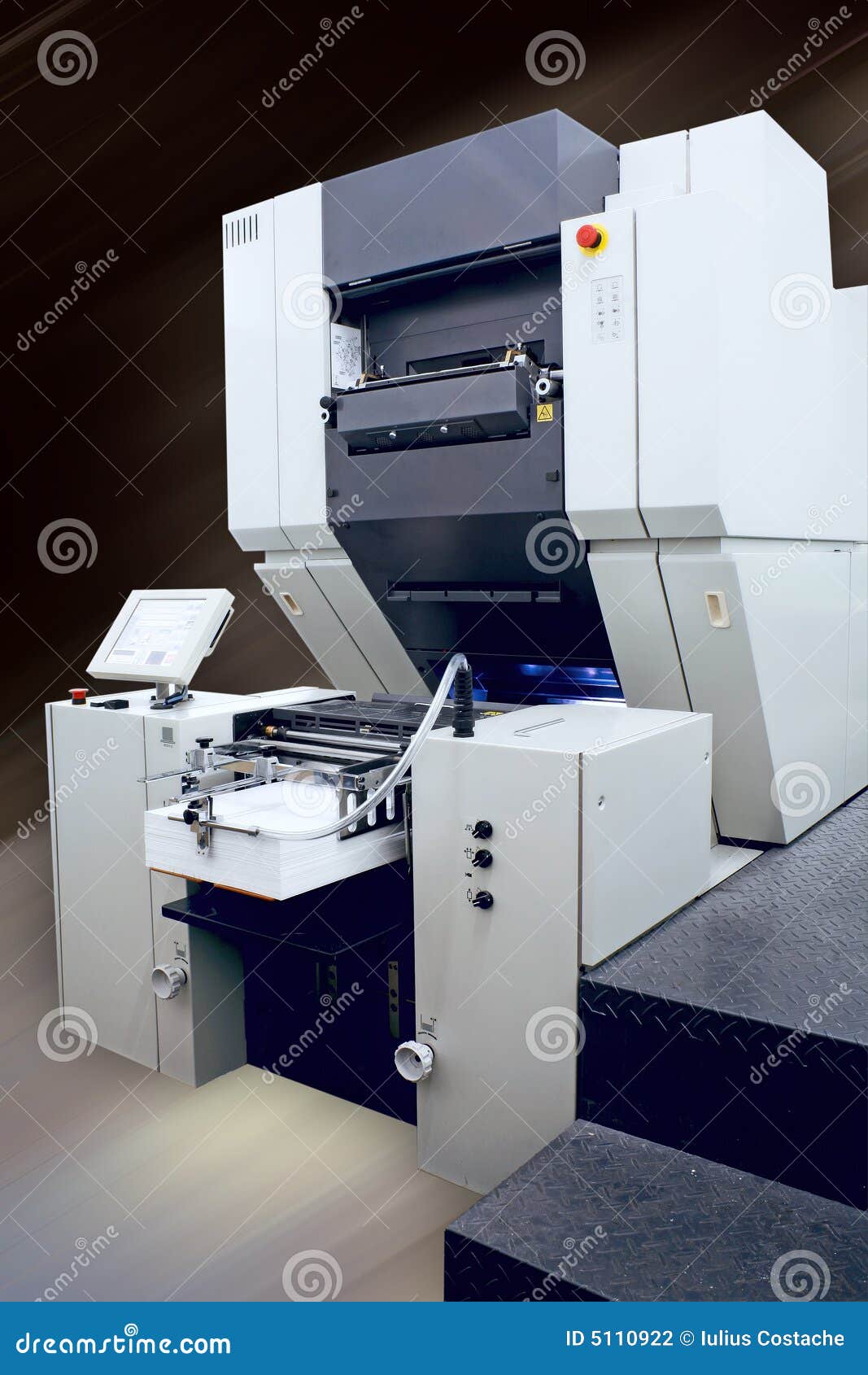 Offset Printing Machine stock photo. Image of paper, detail - 5110922