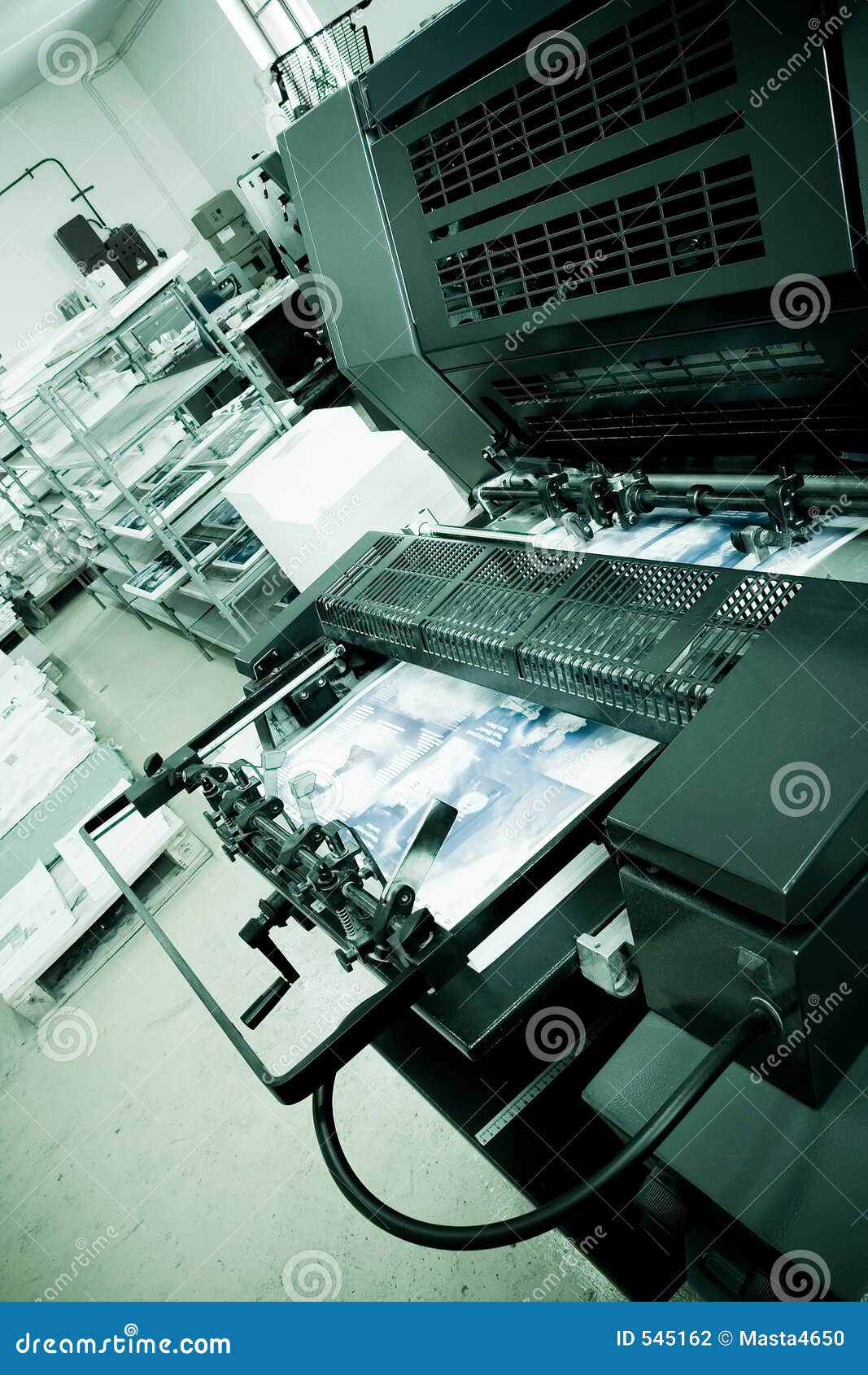 Offset Printing Machine stock photo. Image of production - 545162