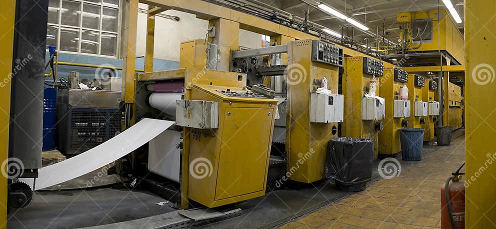 Offset Printing Machine stock photo. Image of mechanism - 7017410