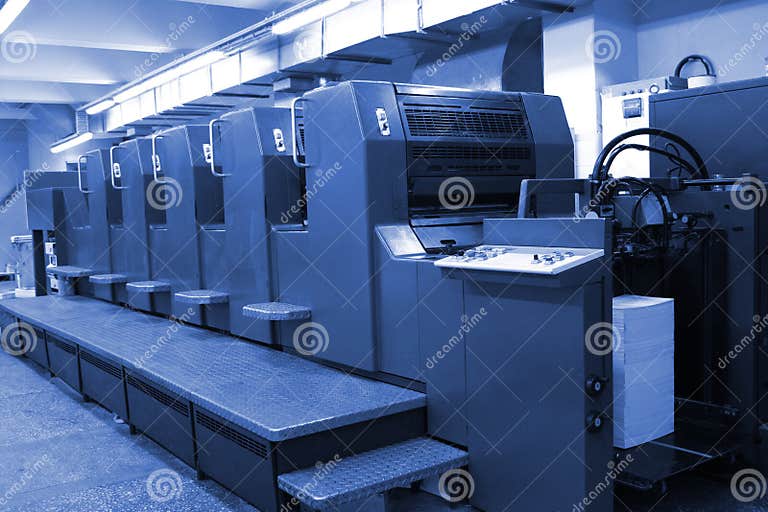 Offset printing machine stock image. Image of print, press - 810589