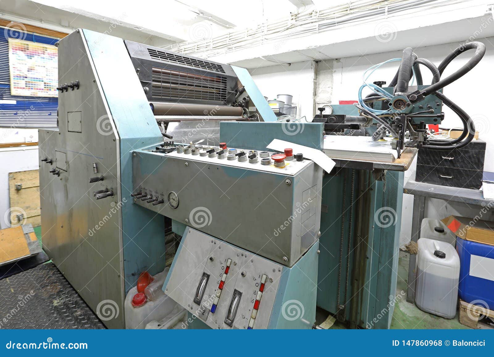 Offset Printing Machine stock photo. Image of print - 147860968