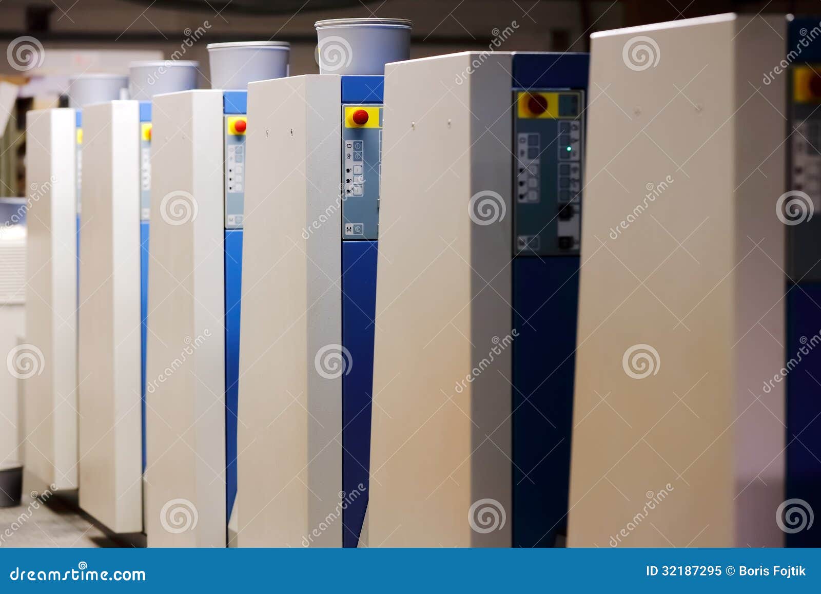 Offset Printing Machine with Colors Stock Image - Image of books ...