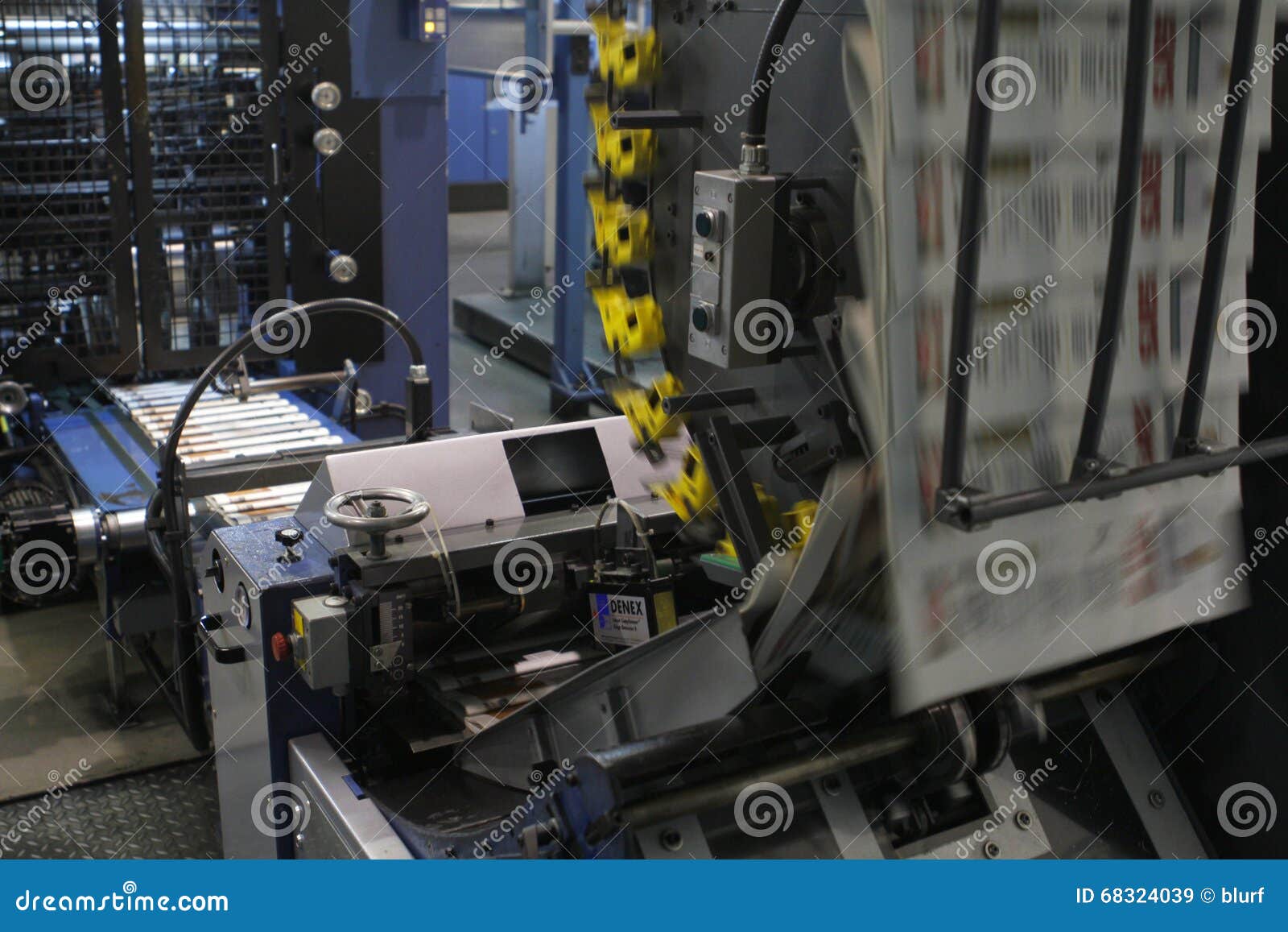 Offset Printing Machine Detail Editorial Stock Image - Image of machine ...