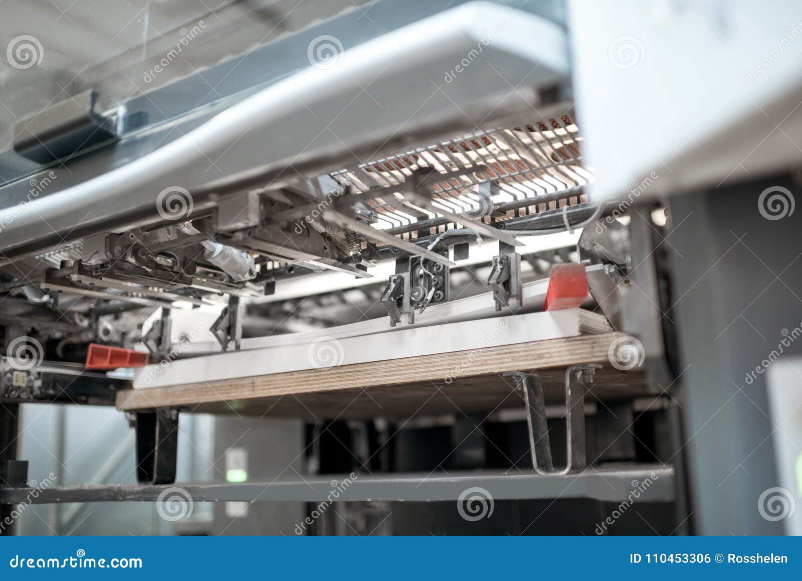 Offset printing machine stock photo. Image of workshops - 110453306