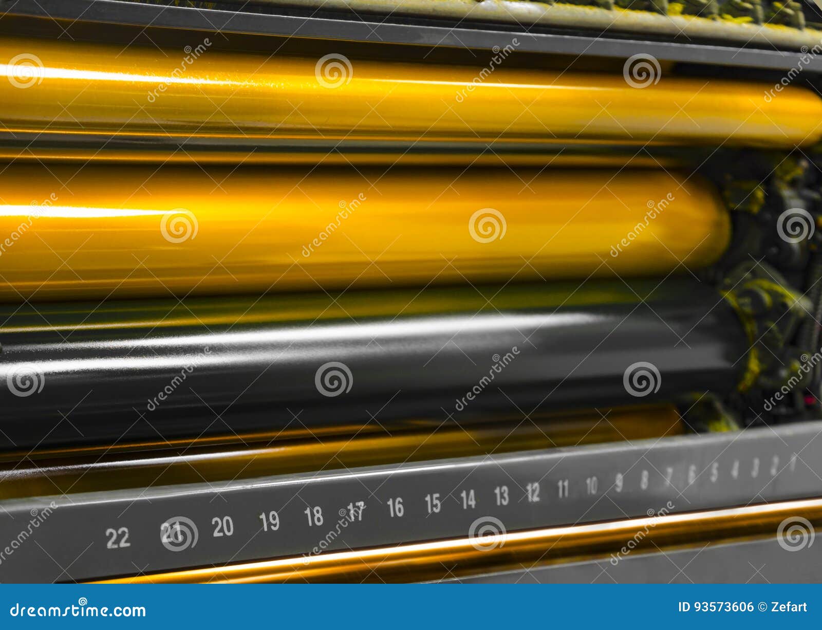 Offset Printing Machine Print Rollers Stock Photo - Image of graphic ...