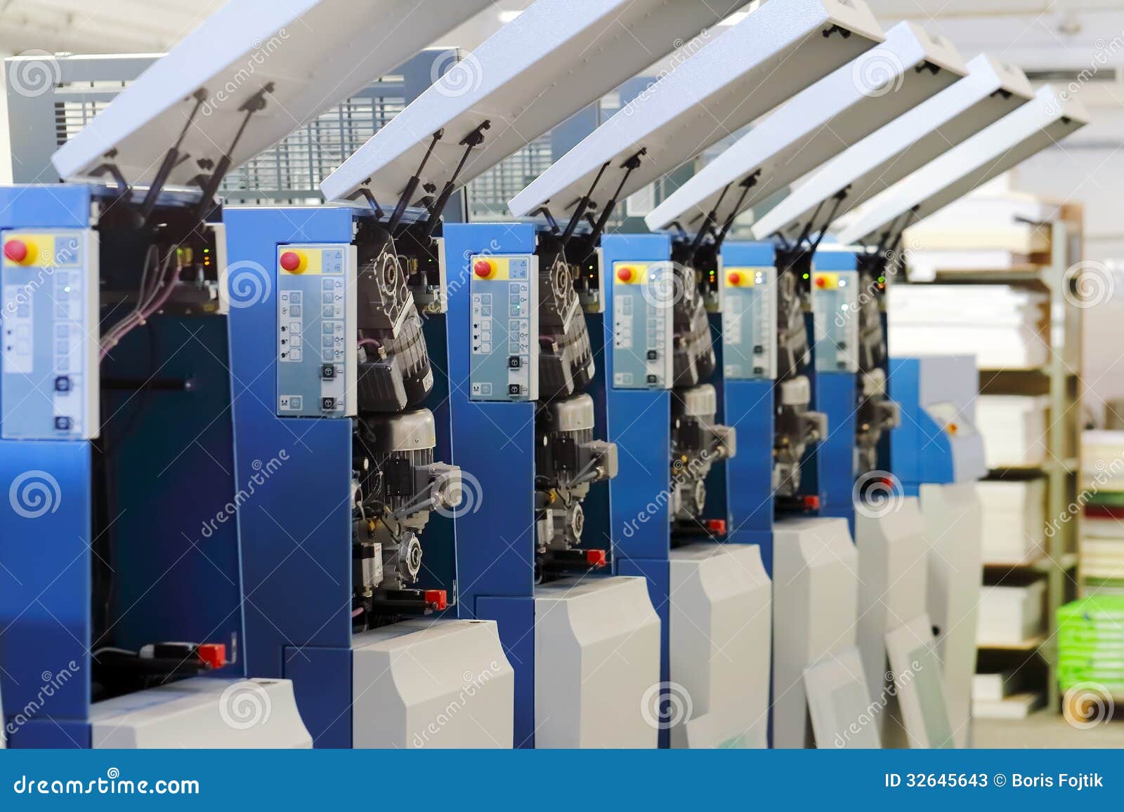 Offset Printing Machine stock image. Image of shop, machine - 32645643