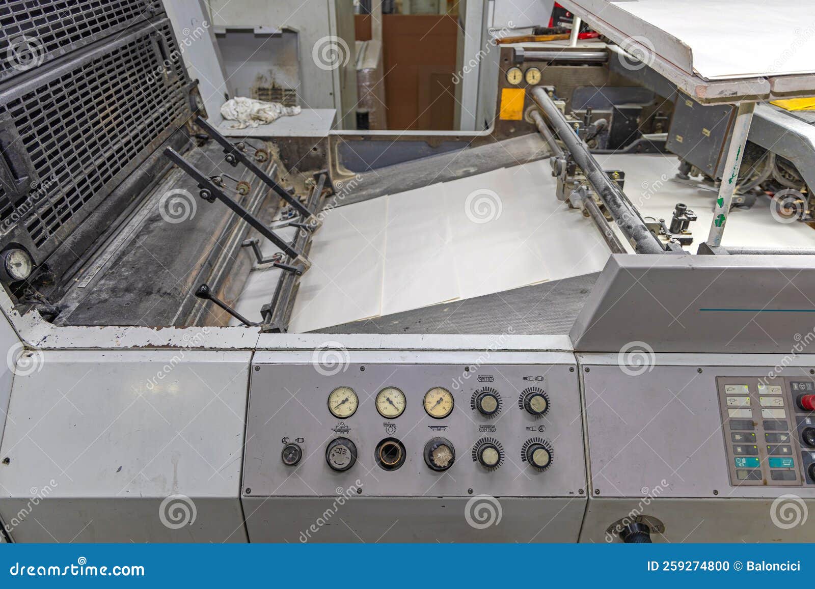 Offset Printing Machine stock photo. Image of sheets - 259274800