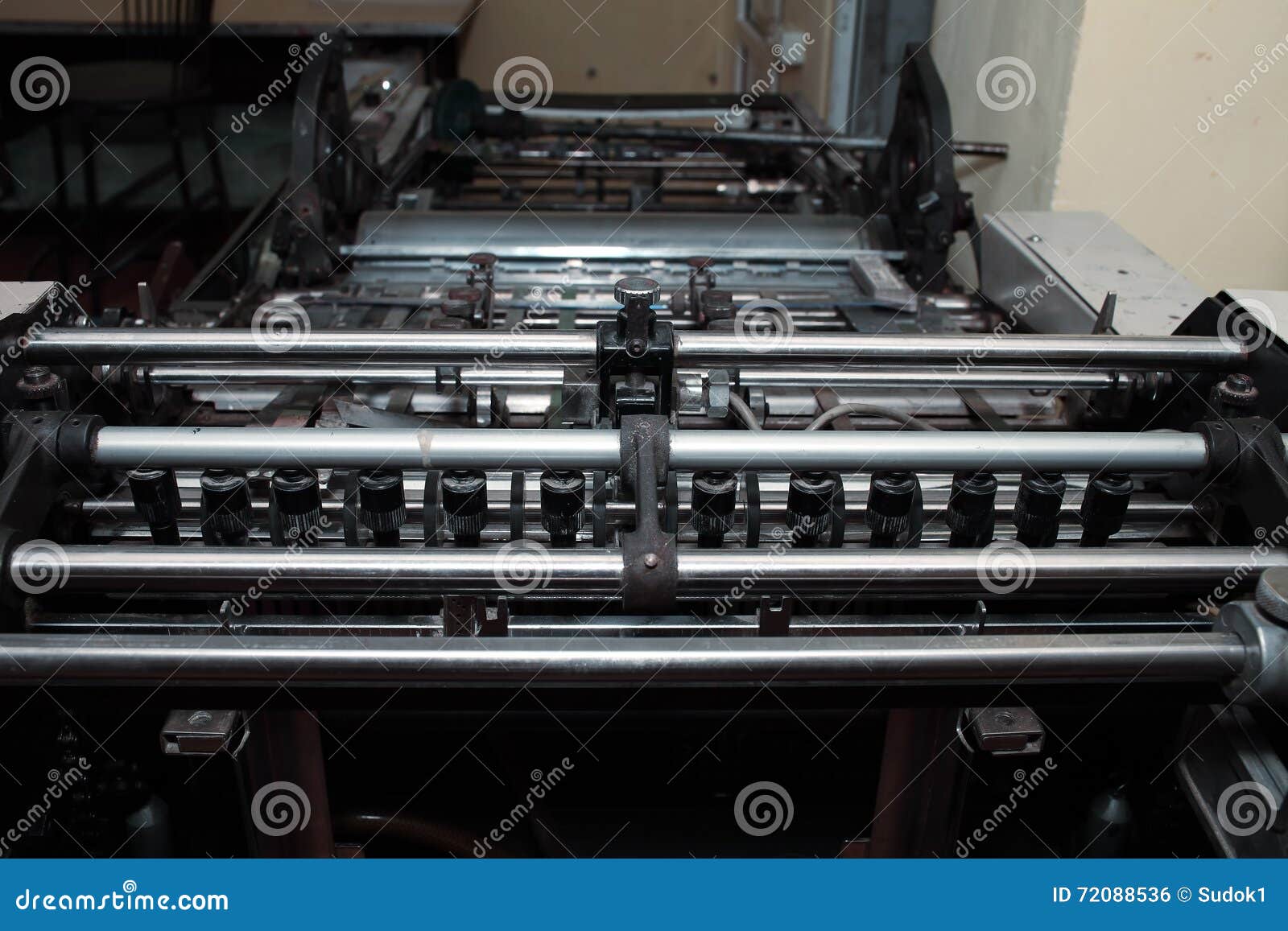 Offset Printing Machine in Typography Stock Photo - Image of ...