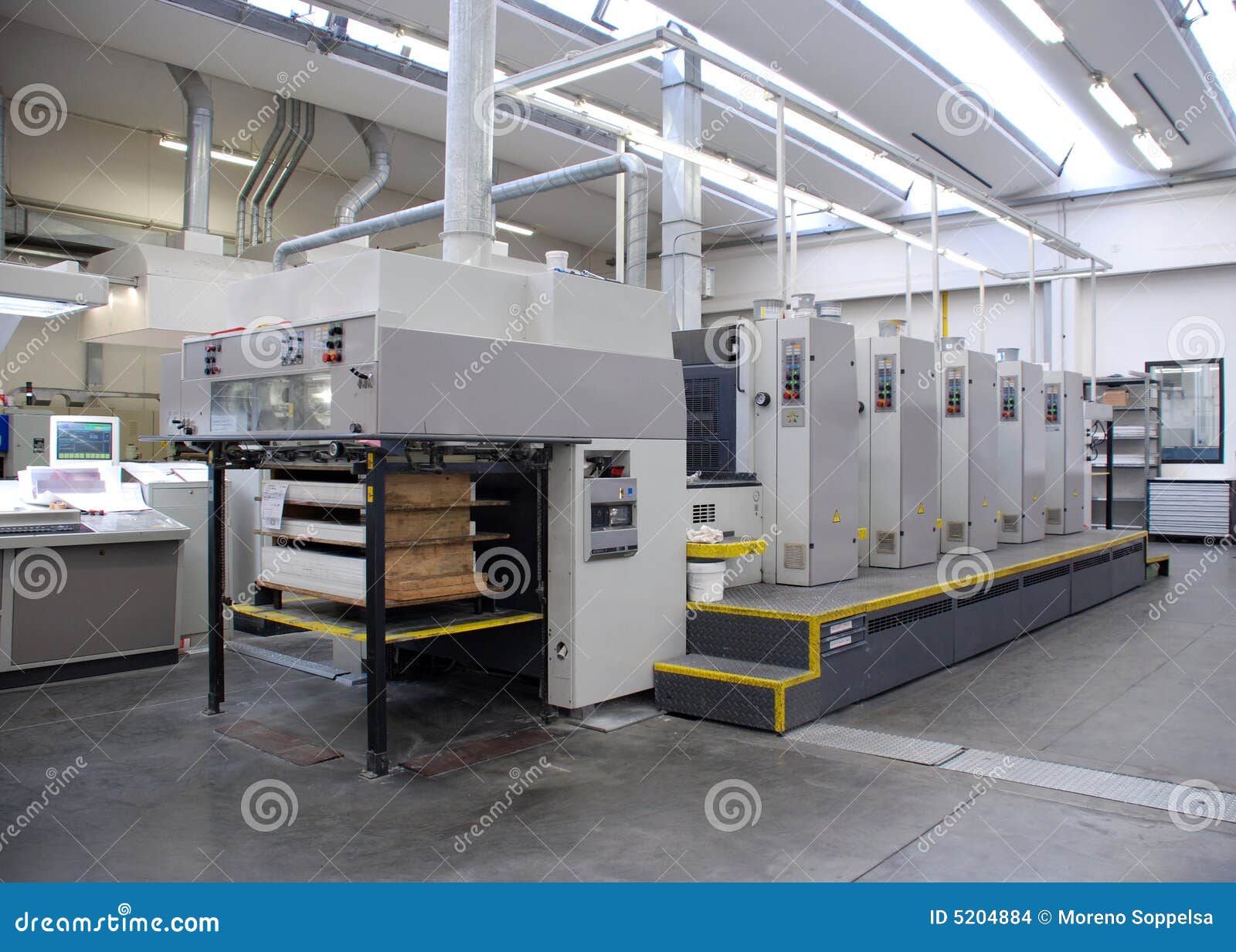 Offset Printing Press stock photo. Image of production - 5204884