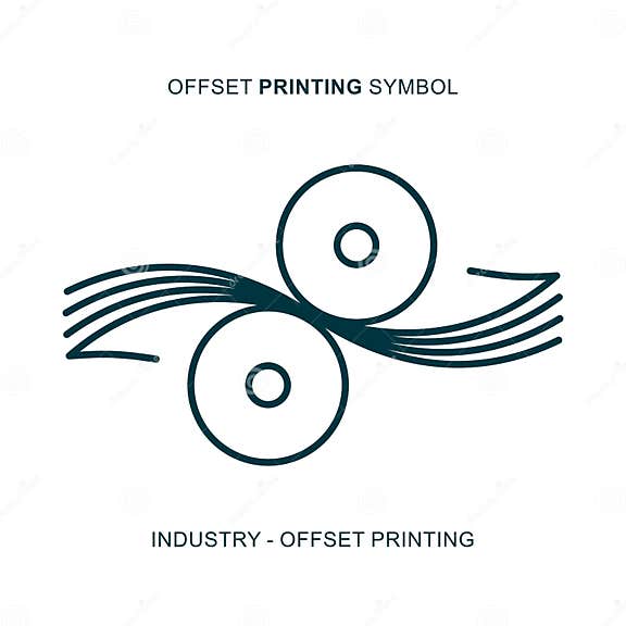 Offset printing symbol stock vector. Illustration of page - 130406167