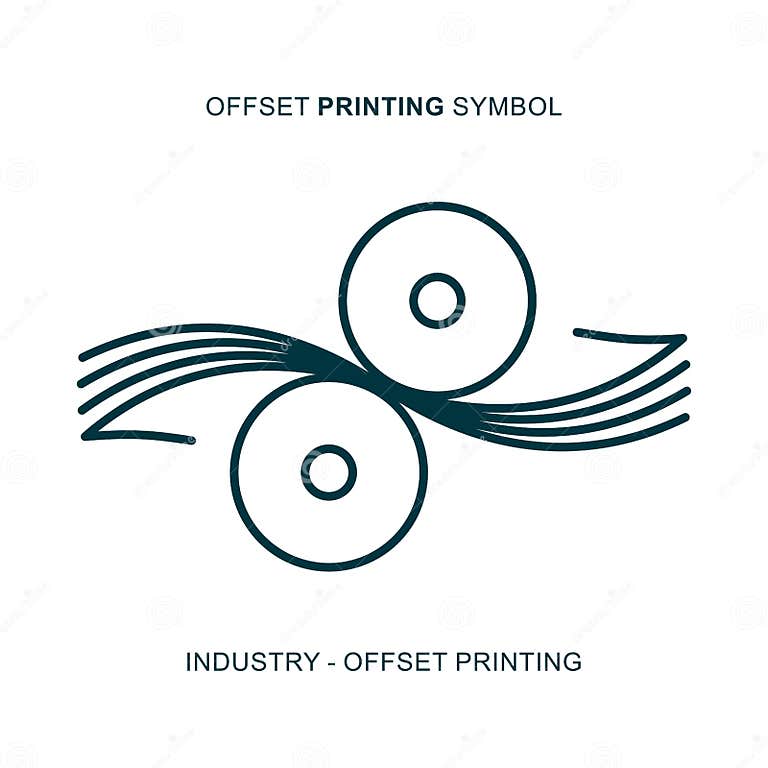 Offset printing symbol stock vector. Illustration of page - 130406167