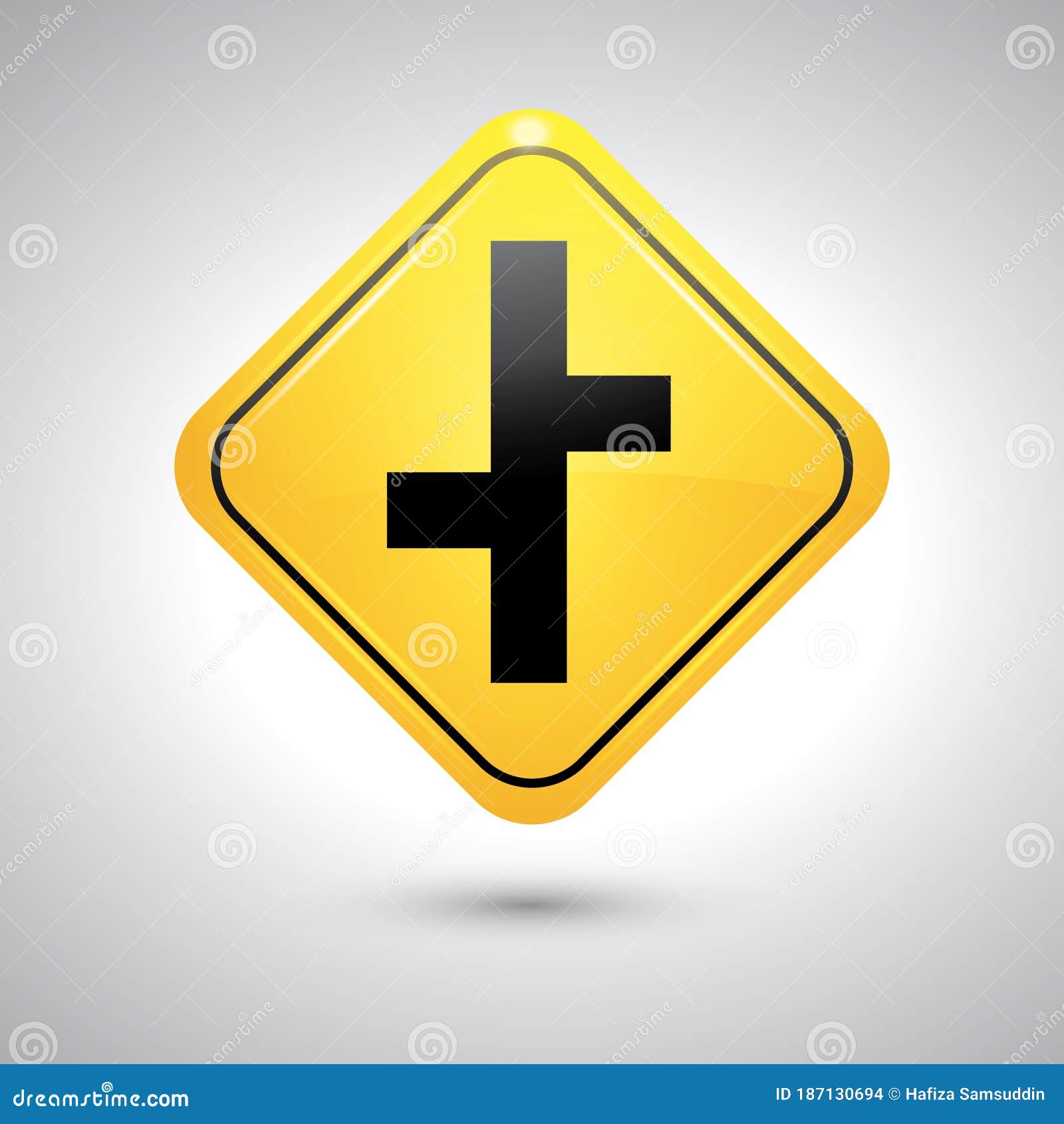 Offset Road Sign. Vector Illustration Decorative Design Stock Vector ...