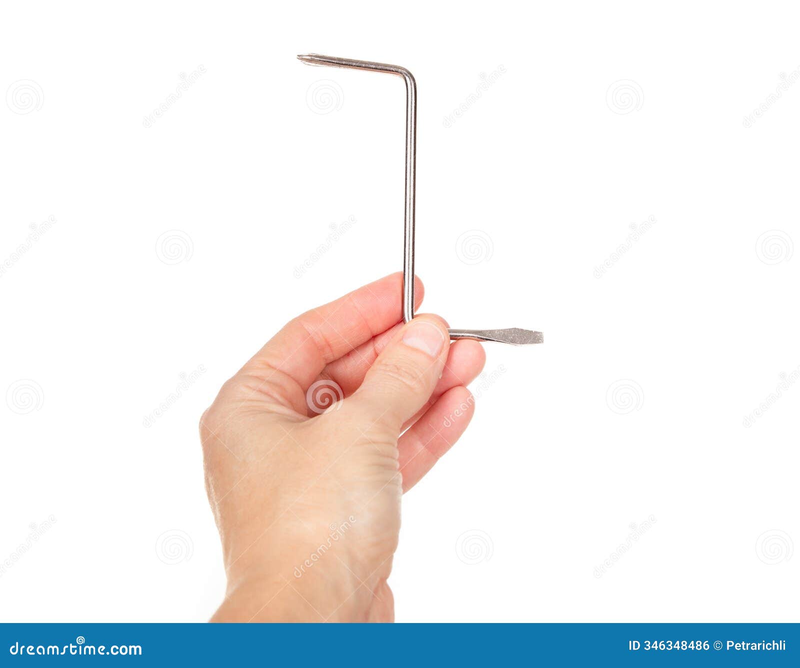 Offset Screwdriver or Z-type Screwdriver Held in Hand. Stock Photo ...