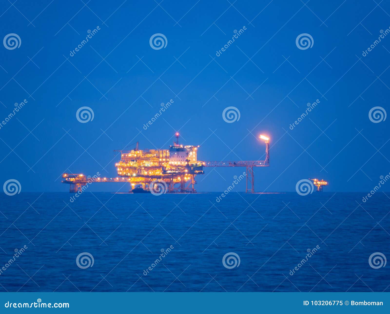 Offshore Central Processing Production Platforms Cpp Stock Image