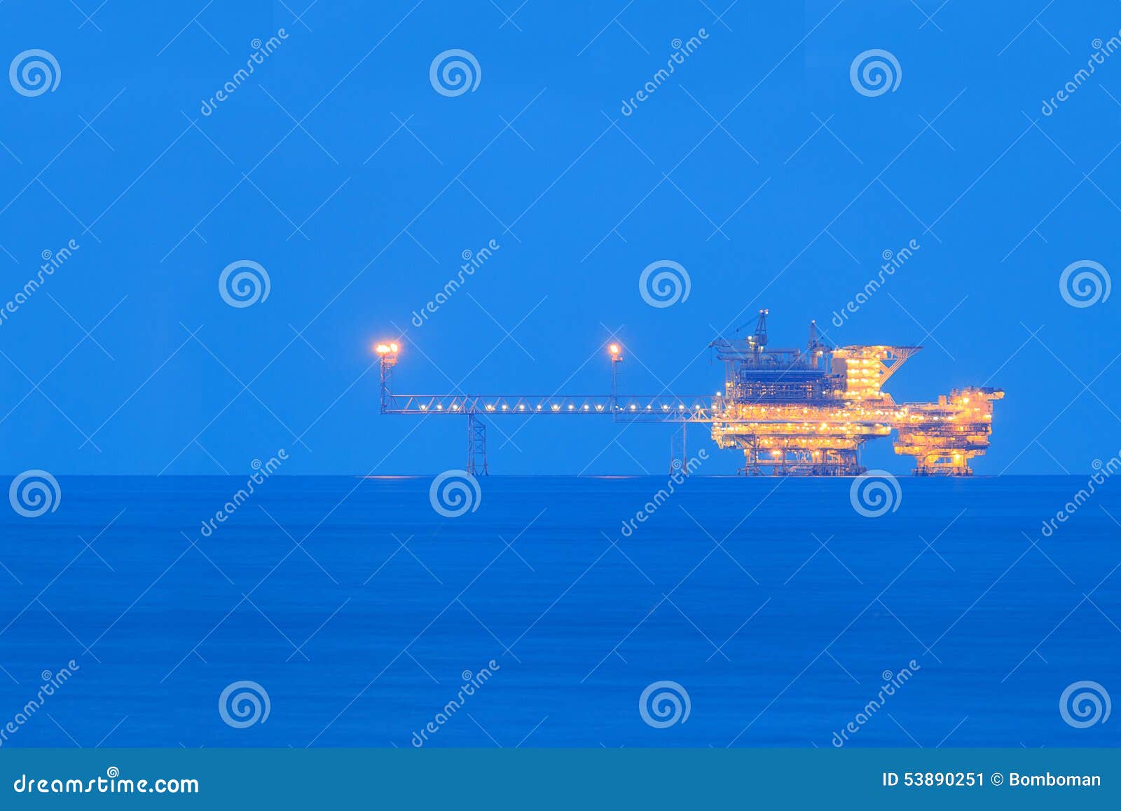 Offshore Central Processing Production Platforms Stock Image Image Of