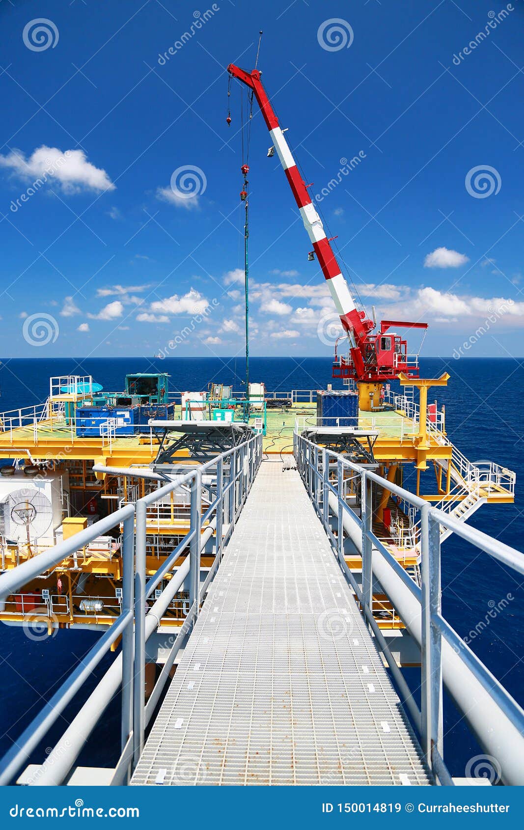 Offshore Construction Platform for Production Oil and Gas. Oil and Gas ...