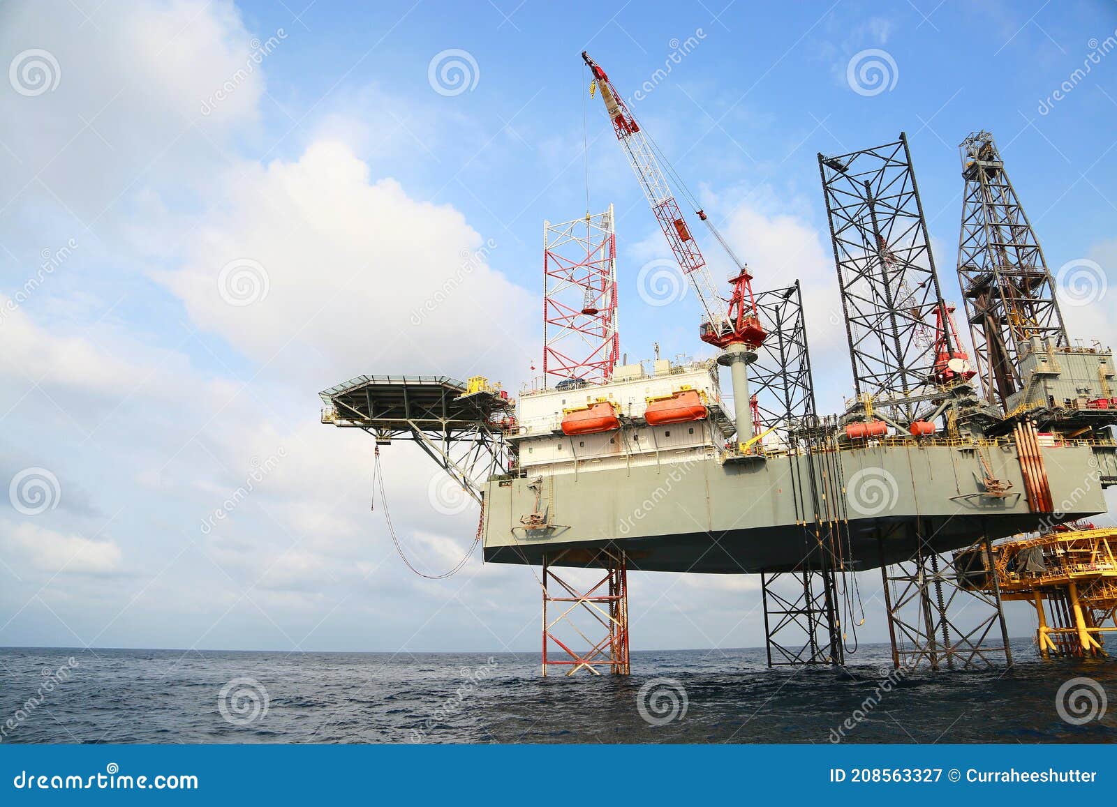 Offshore Construction Platform for Production Oil and Gas. Oil and Gas ...