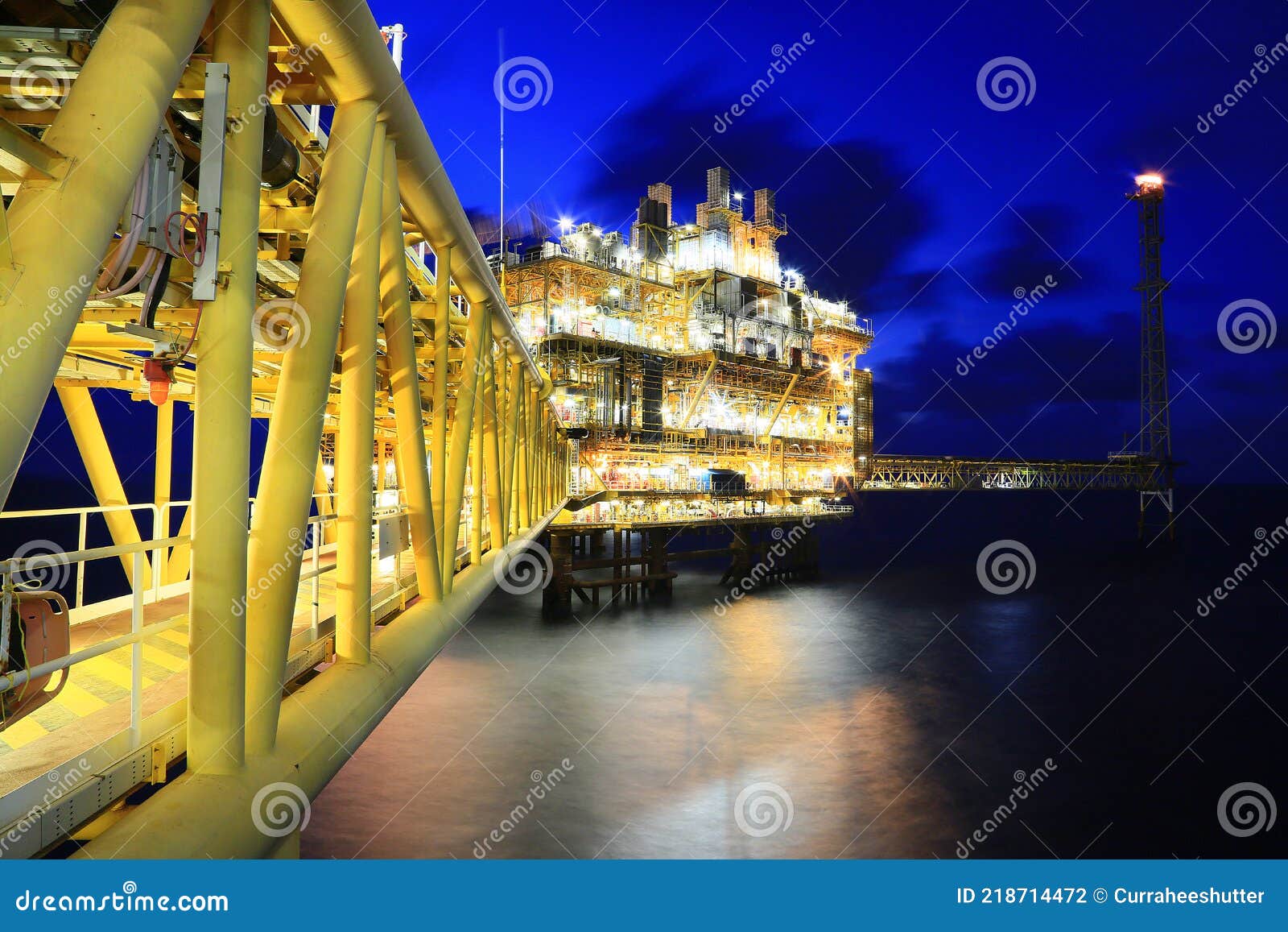 Offshore Construction Platform for Production Oil and Gas. Oil and Gas ...