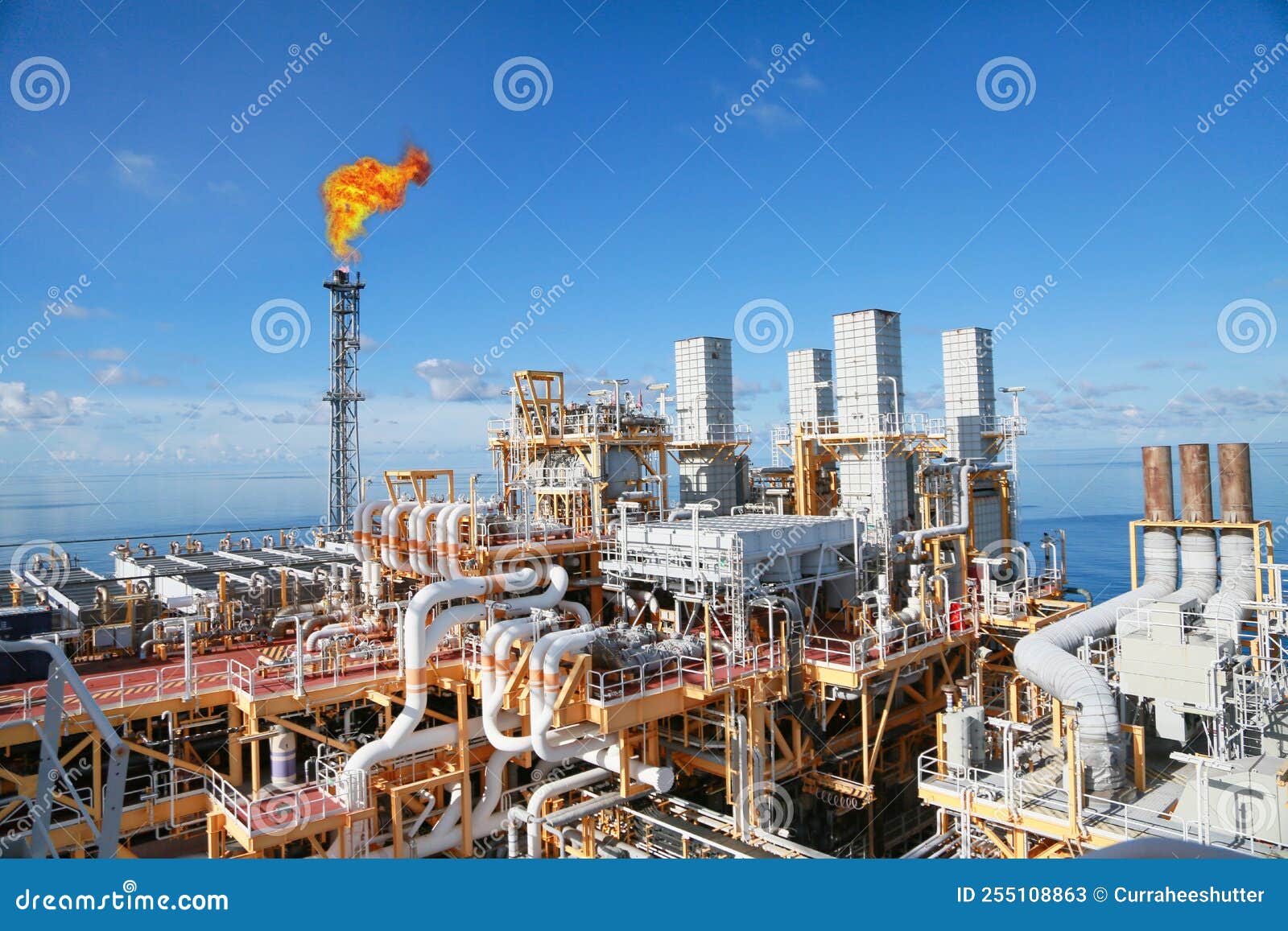 Offshore Construction Platform for Production Oil and Gas. Oil and Gas ...