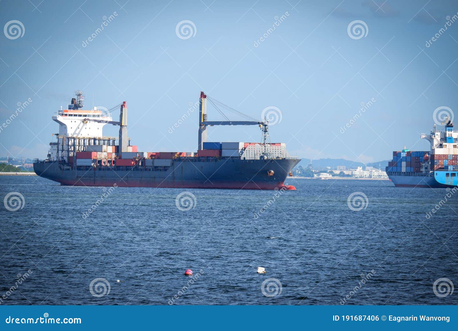 Offshore Container Ship for Maritime Export Stock Photo - Image of port ...