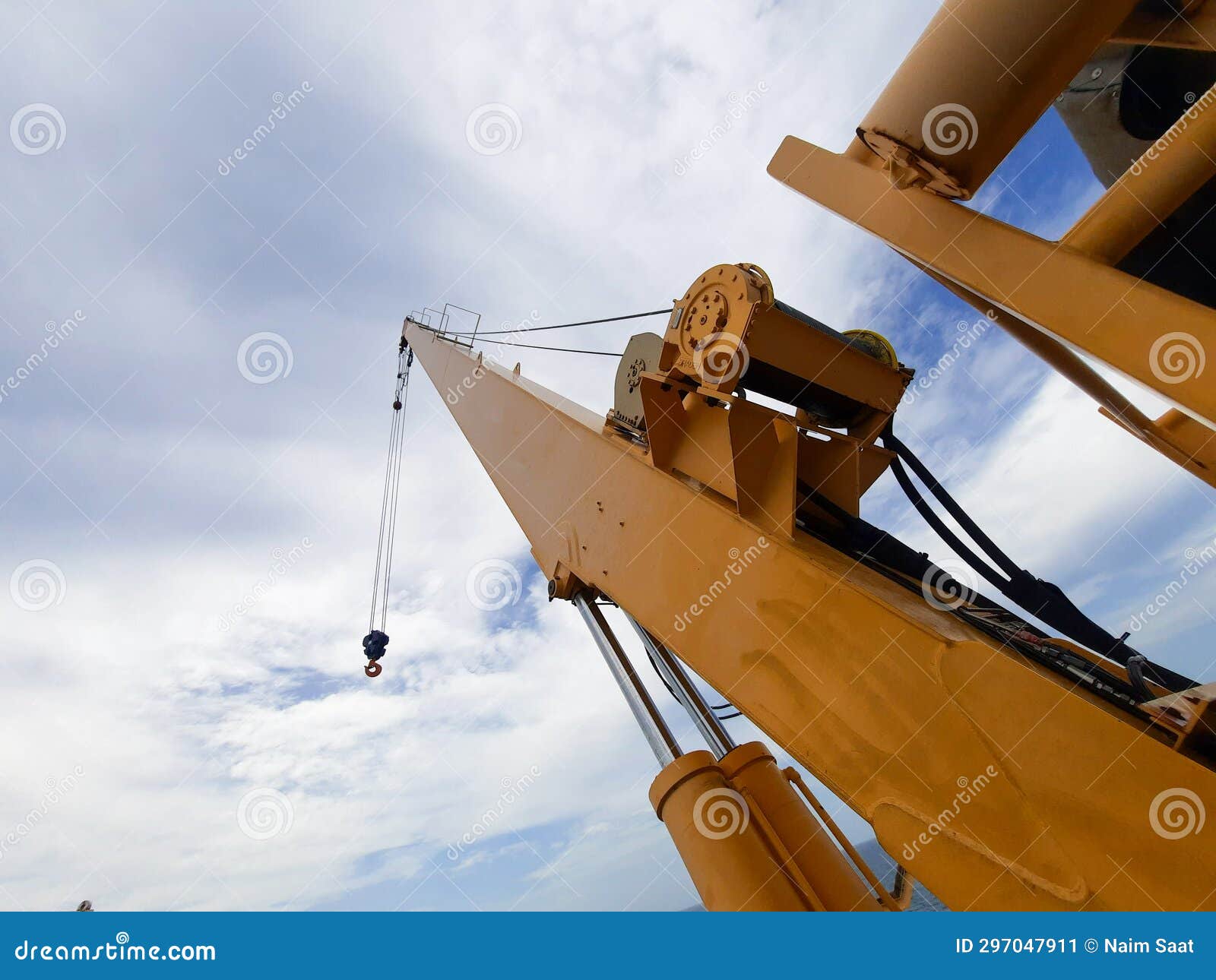 Offshore Crane in Operation Stock Image - Image of lifting, heavy ...