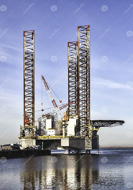 Offshore Drilling Rig in Esbjerg Harbor, Denmark Stock Photo - Image of ...