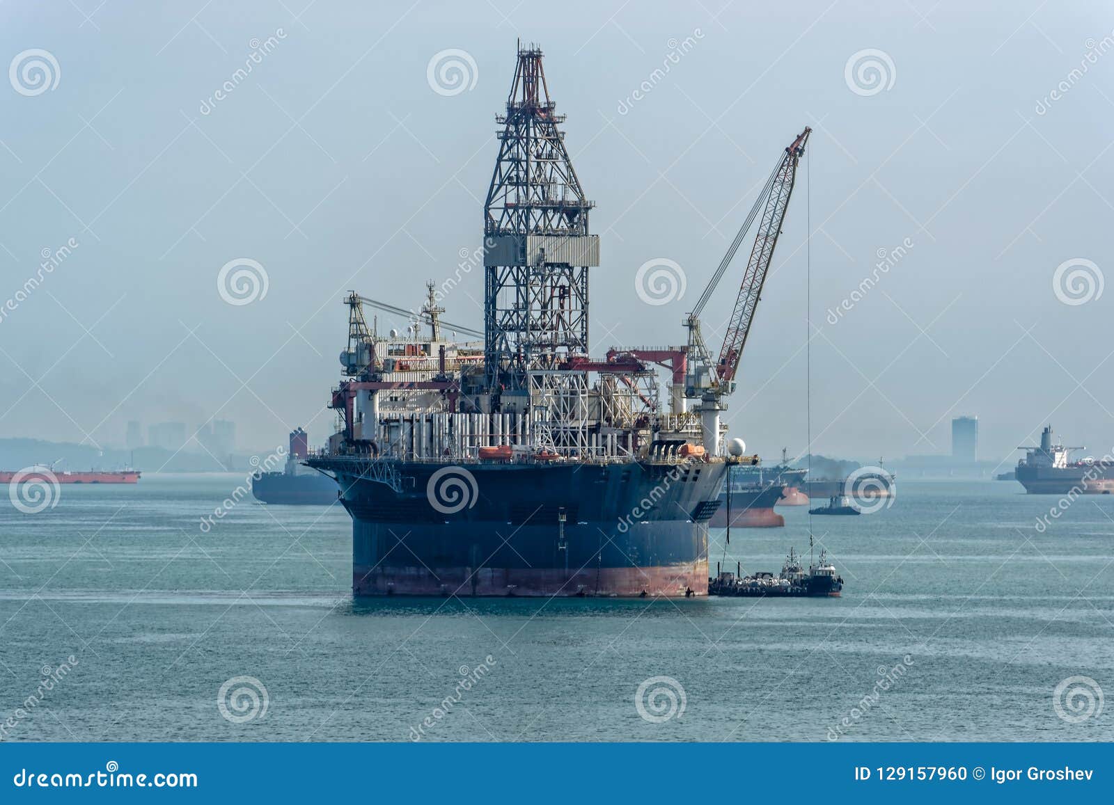 Offshore Drilling rig stock photo. Image of business - 129157960