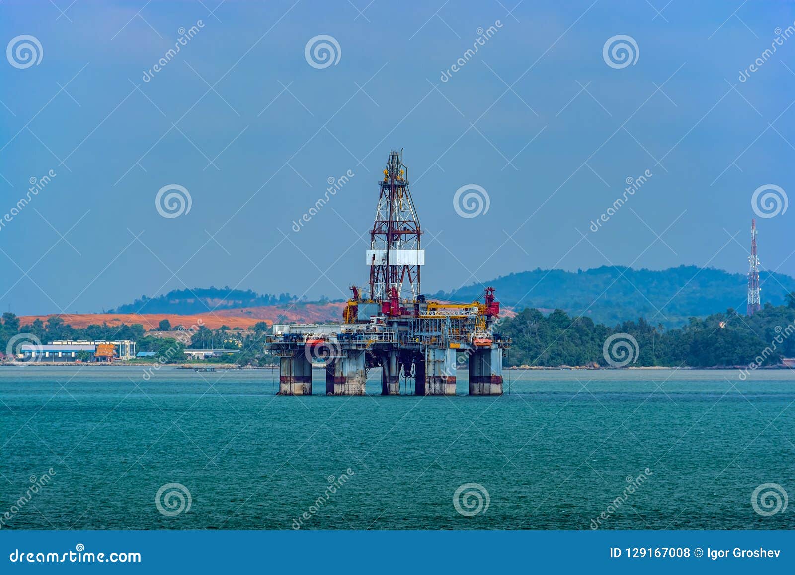 Offshore Drilling rig stock photo. Image of drilling - 129167008