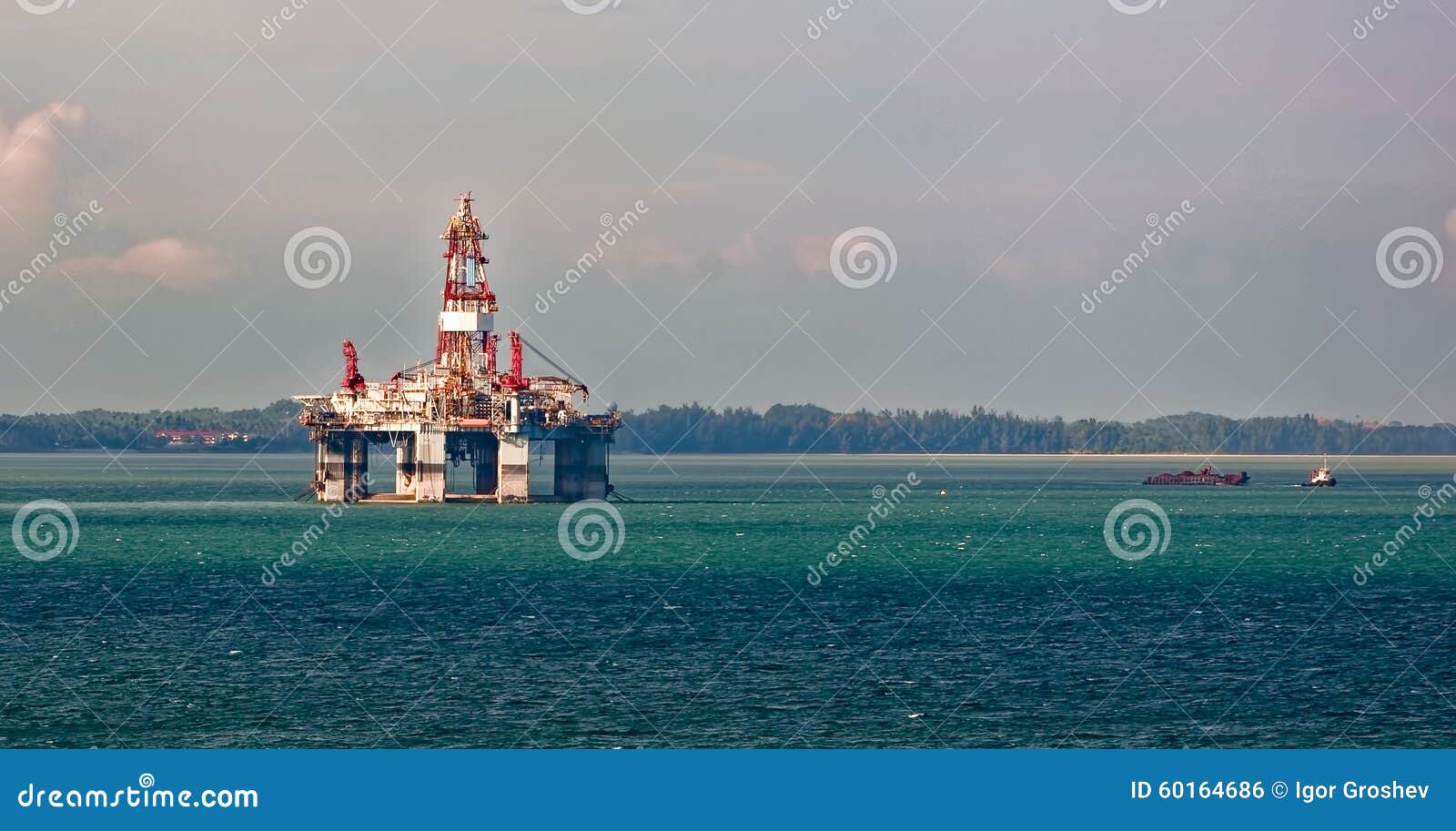 Offshore Drilling rig stock photo. Image of business - 60164686