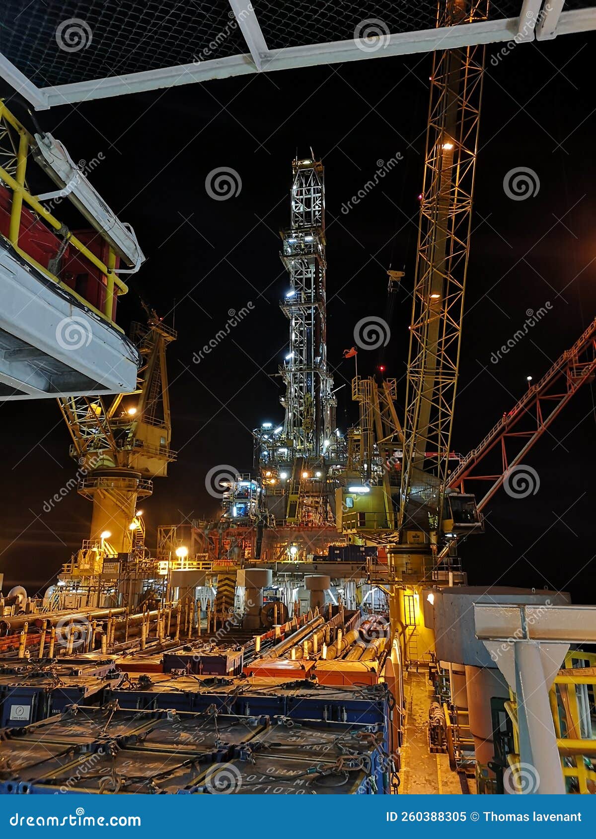 Offshore drilling rig editorial image. Image of tower - 260388305